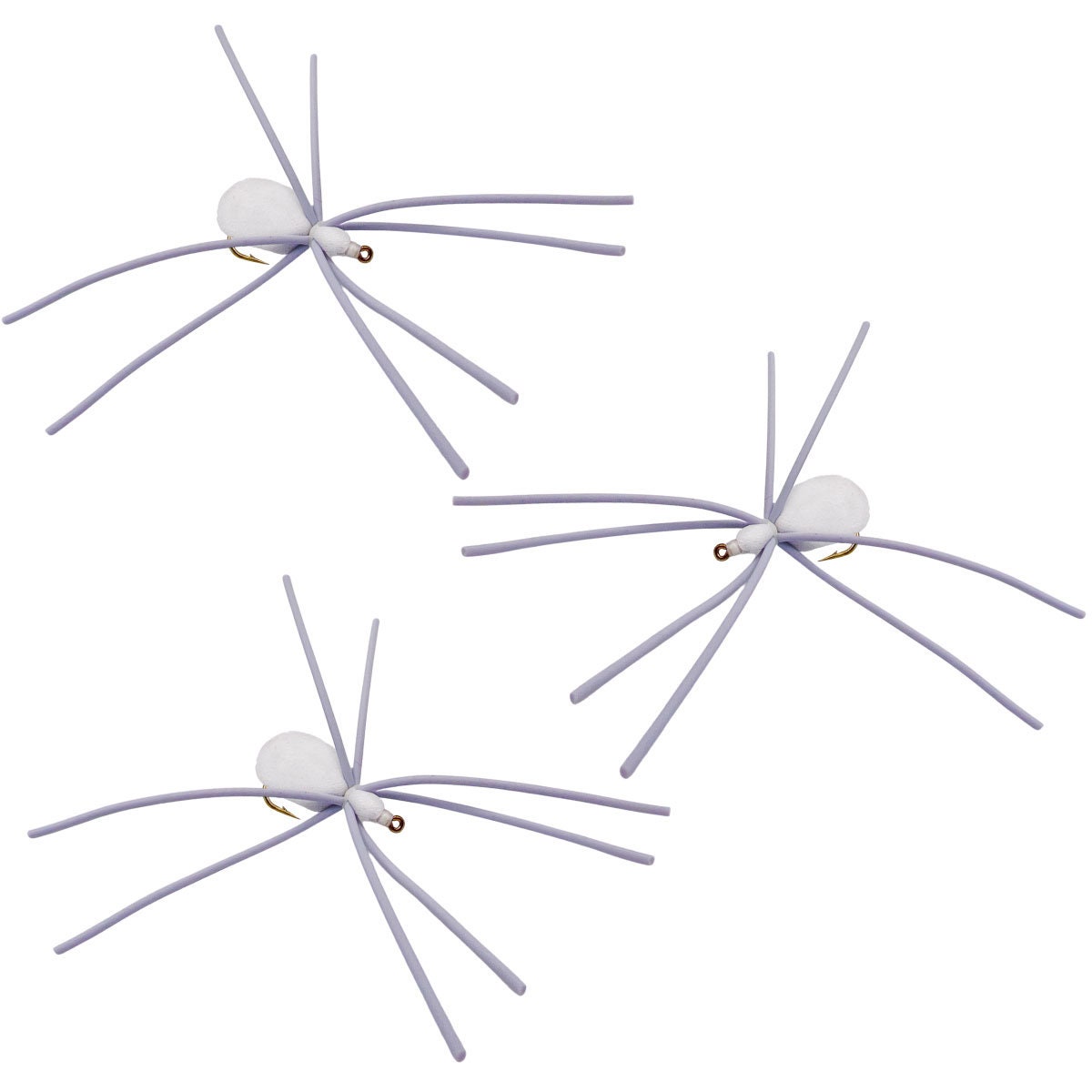 Foam Spider Flies White Small and Leggy Pattern Fly Fishing Set for ...
