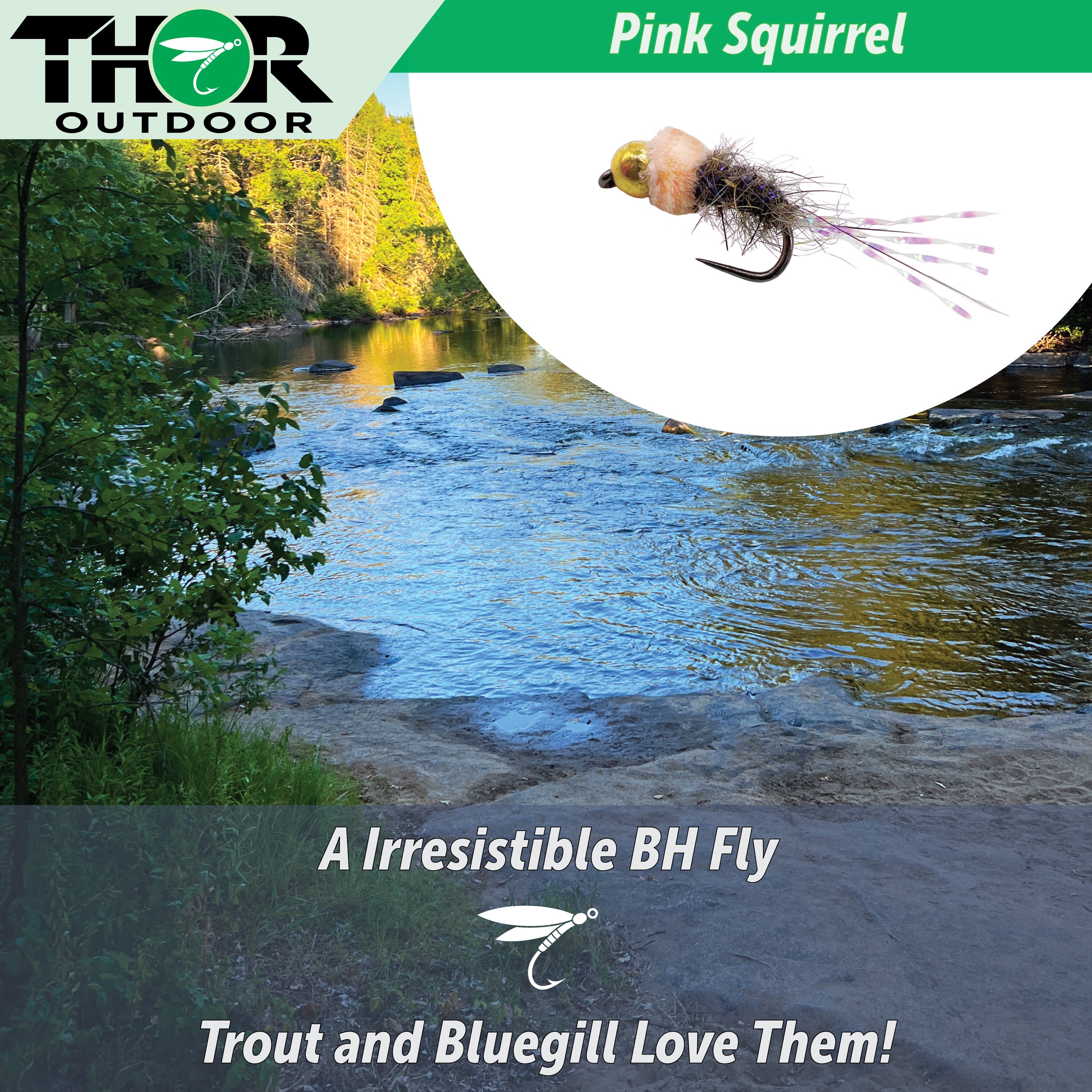 Pink Squirrel BH Nymph Fly Dark Pattern Fishing Flies for Trout ...