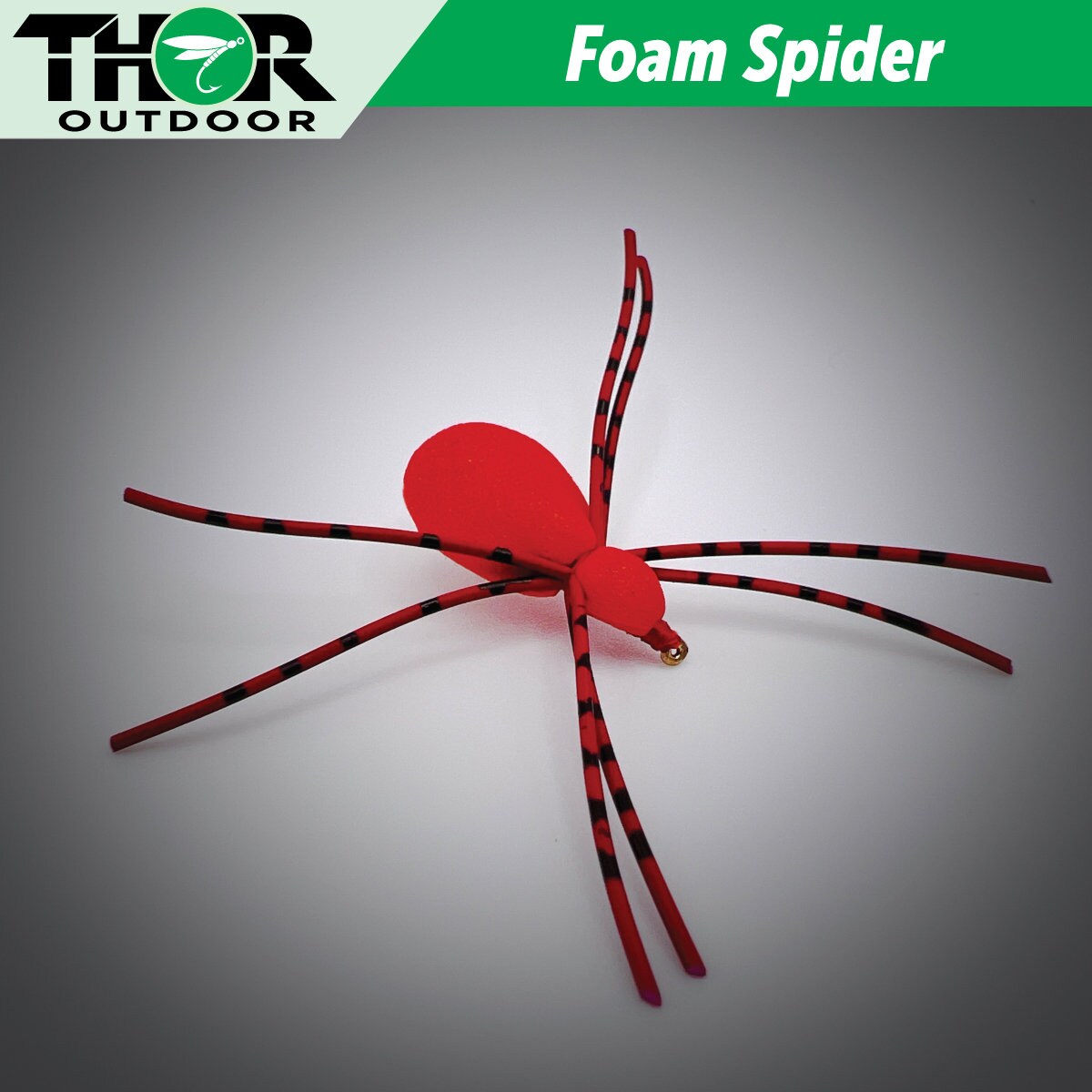Foam Spider Flies Red Small and Leggy Pattern Fly Fishing Set for Trout ...
