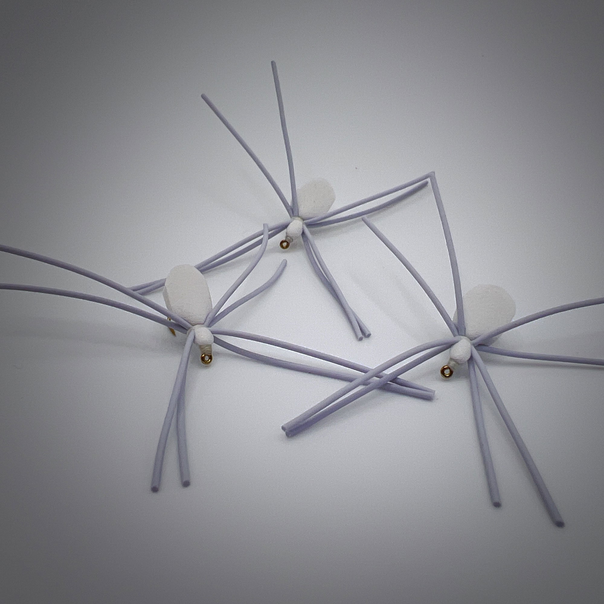 Foam Spider Flies White Small and Leggy Pattern Fly Fishing Set for ...