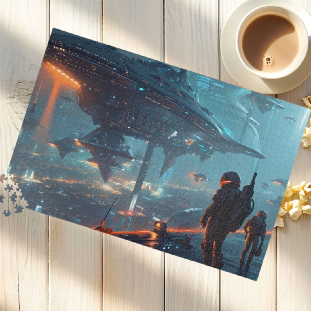 Jigsaw Puzzle Futuristic Spaceship Gifts - Etsy