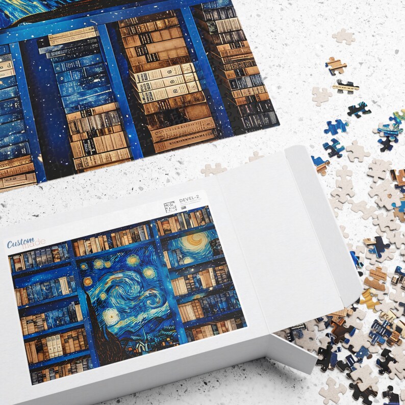 Van Gogh Jigsaw Puzzle | Epic Bookshelf Gift, Art Lover Puzzle, Unique ...