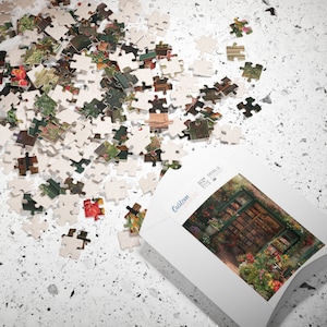 Jigsaw Puzzle Aesthetic Cozy Book Store Gifts - Etsy
