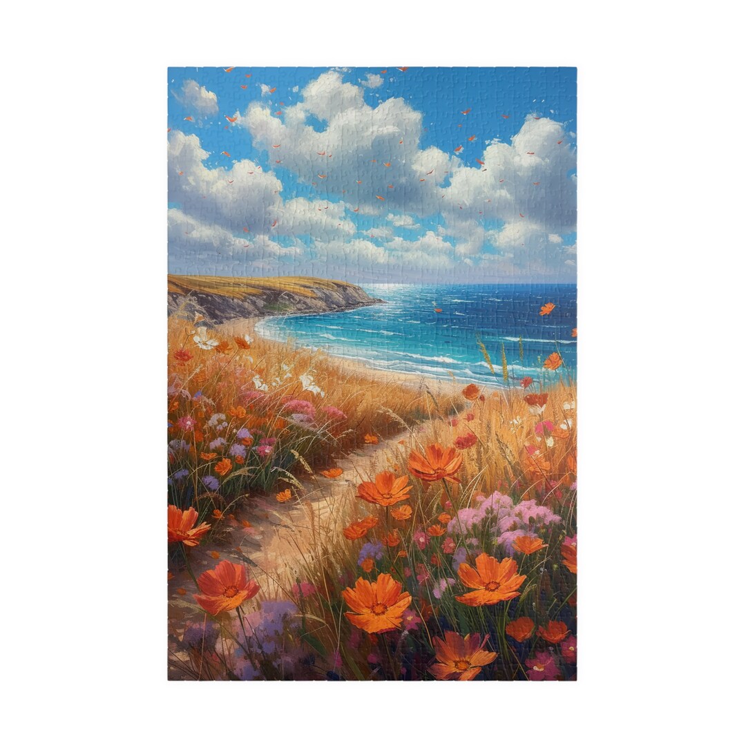 Beautiful Coastal Landscape Jigsaw Puzzle - Serene Seascape With ...