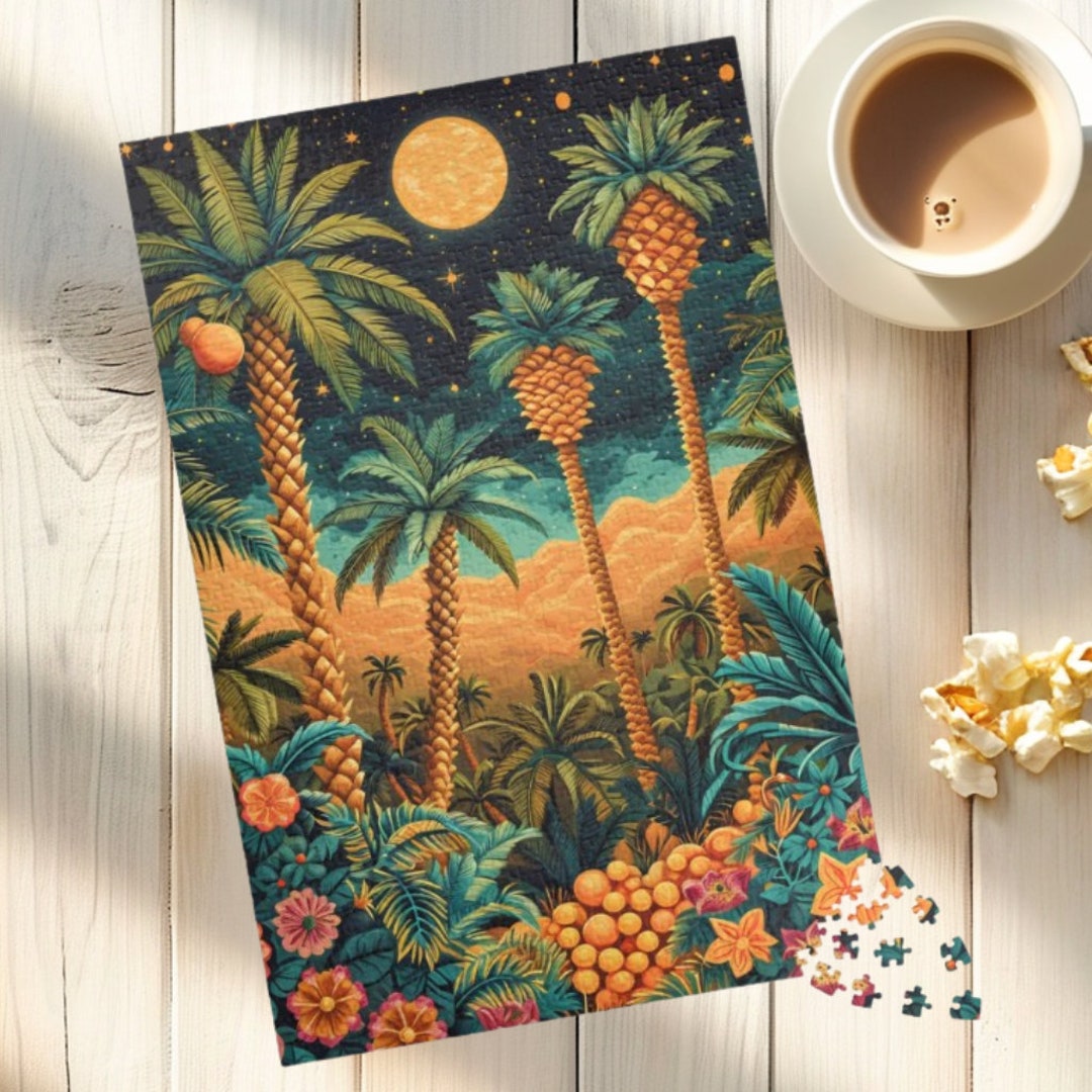 Tropical Palm Trees Puzzle Nature Scene Gift - Etsy