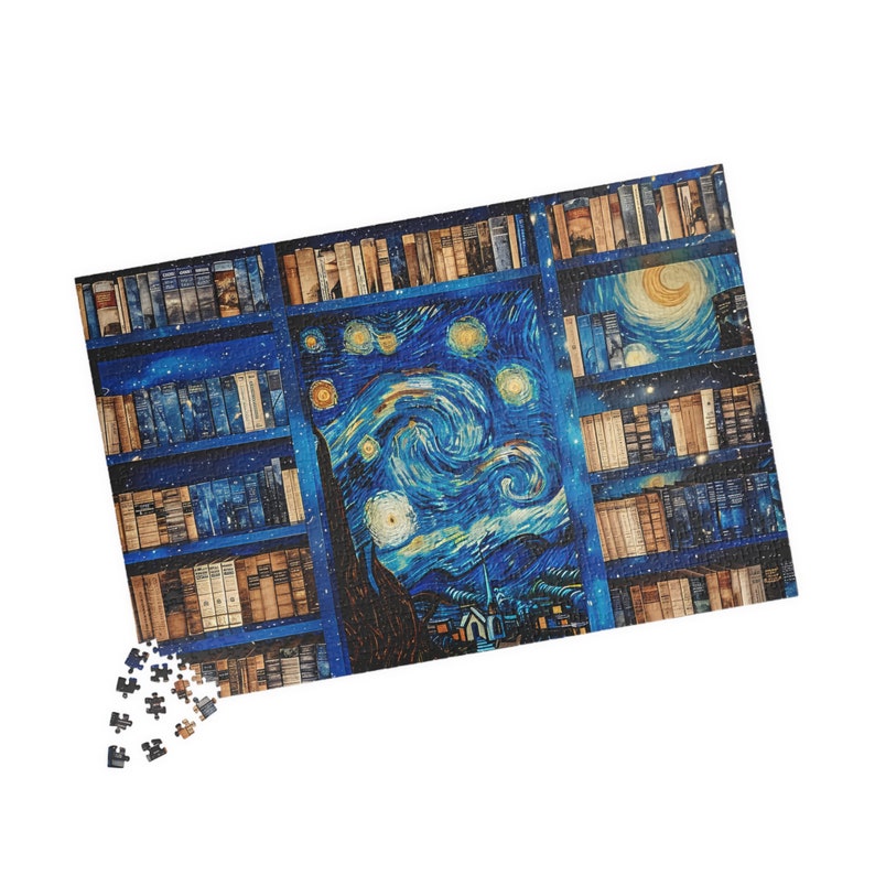 Van Gogh Jigsaw Puzzle | Epic Bookshelf Gift, Art Lover Puzzle, Unique ...