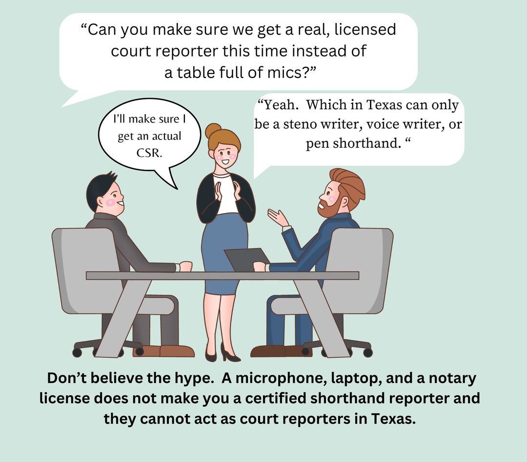 Can We Get a Real Court Reporter? Texas Png File for Zoom Depos or ...