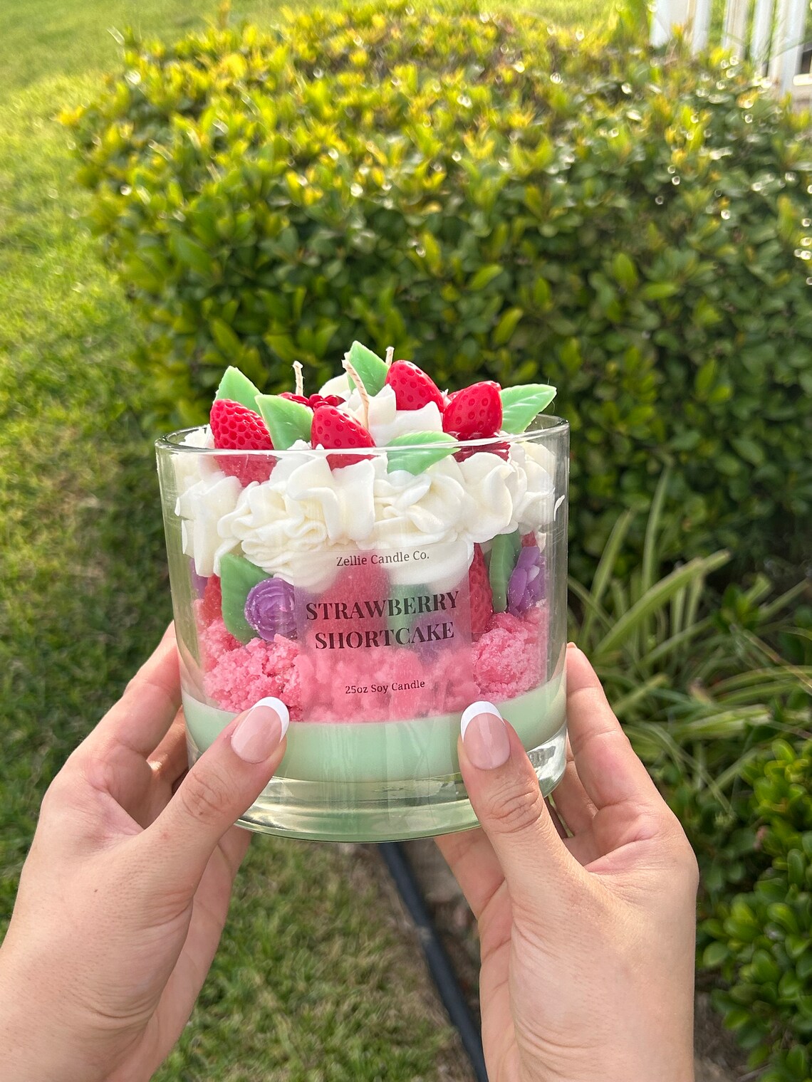 Strawberry Shortcake Candle Handmade Decorative Soy Candle 25oz Soy ...