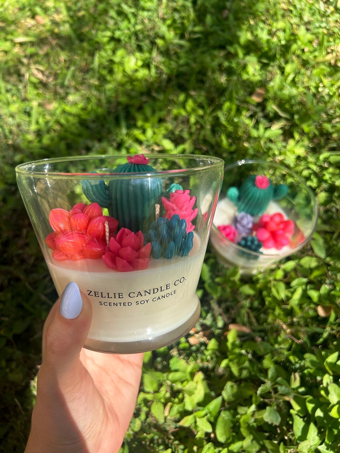 Succulent Terrarium Decorative Candle - Etsy