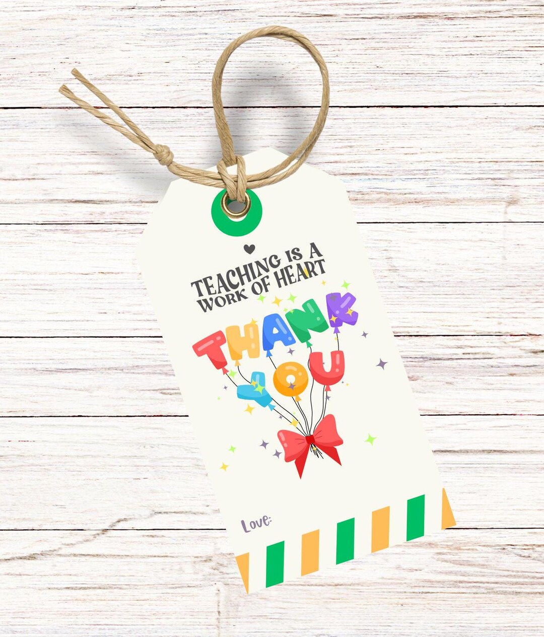 Teacher Appreciation Gift Tags, Printable, Digital Download, Instant ...