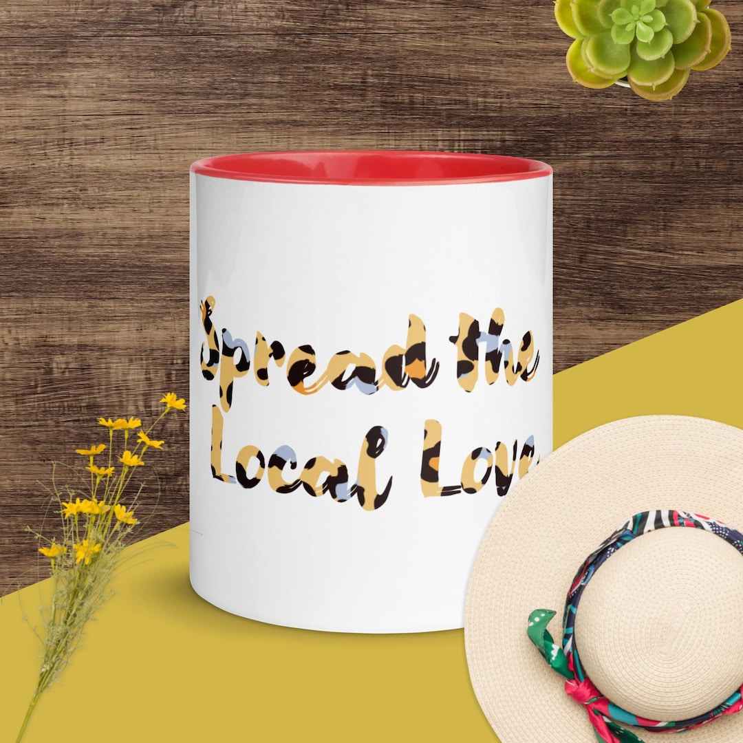 Local Love Mug With Colored Accents - Etsy