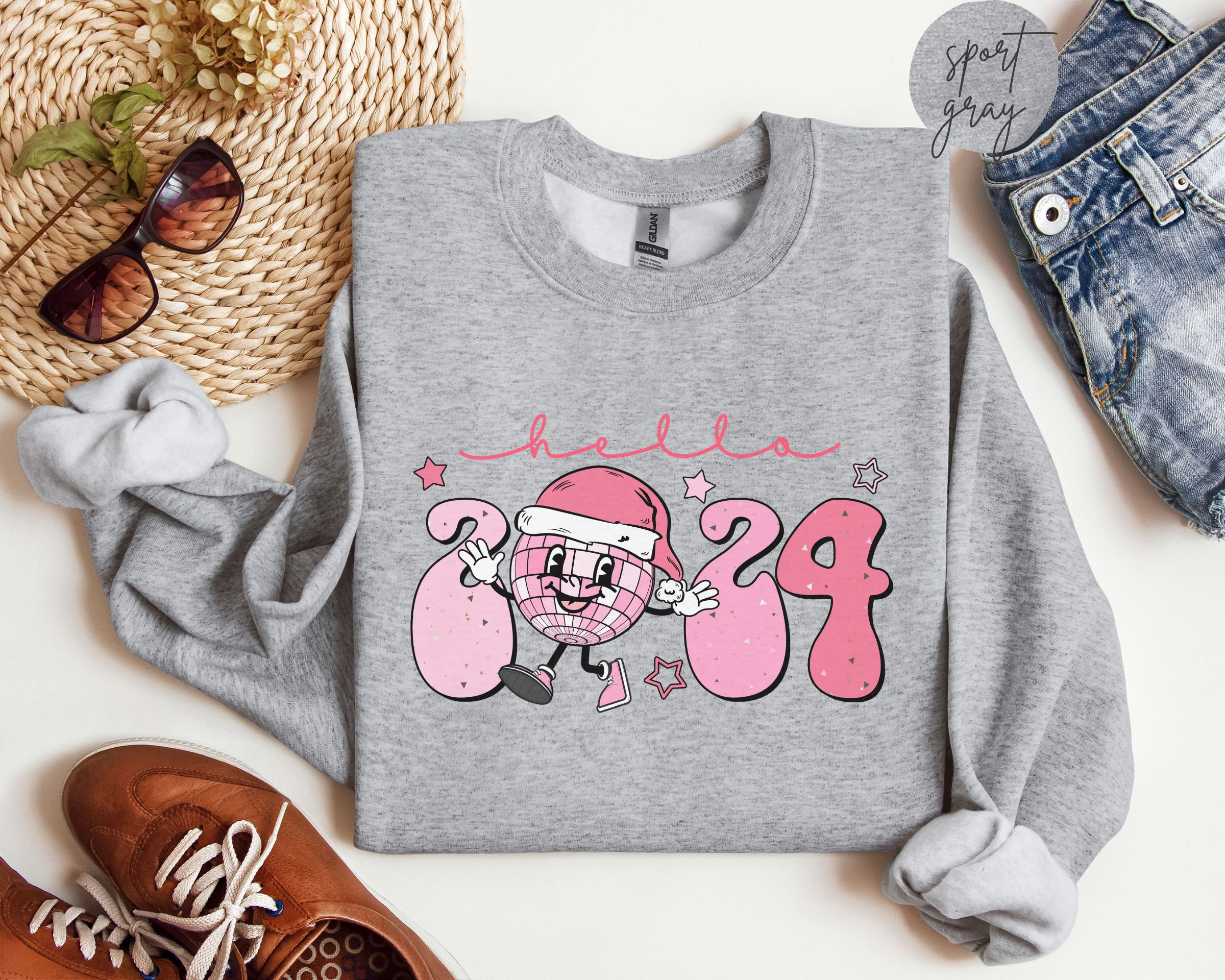 Retro 2024 New Years Shirt 2024 New Years Sweatshirt Happy - Etsy