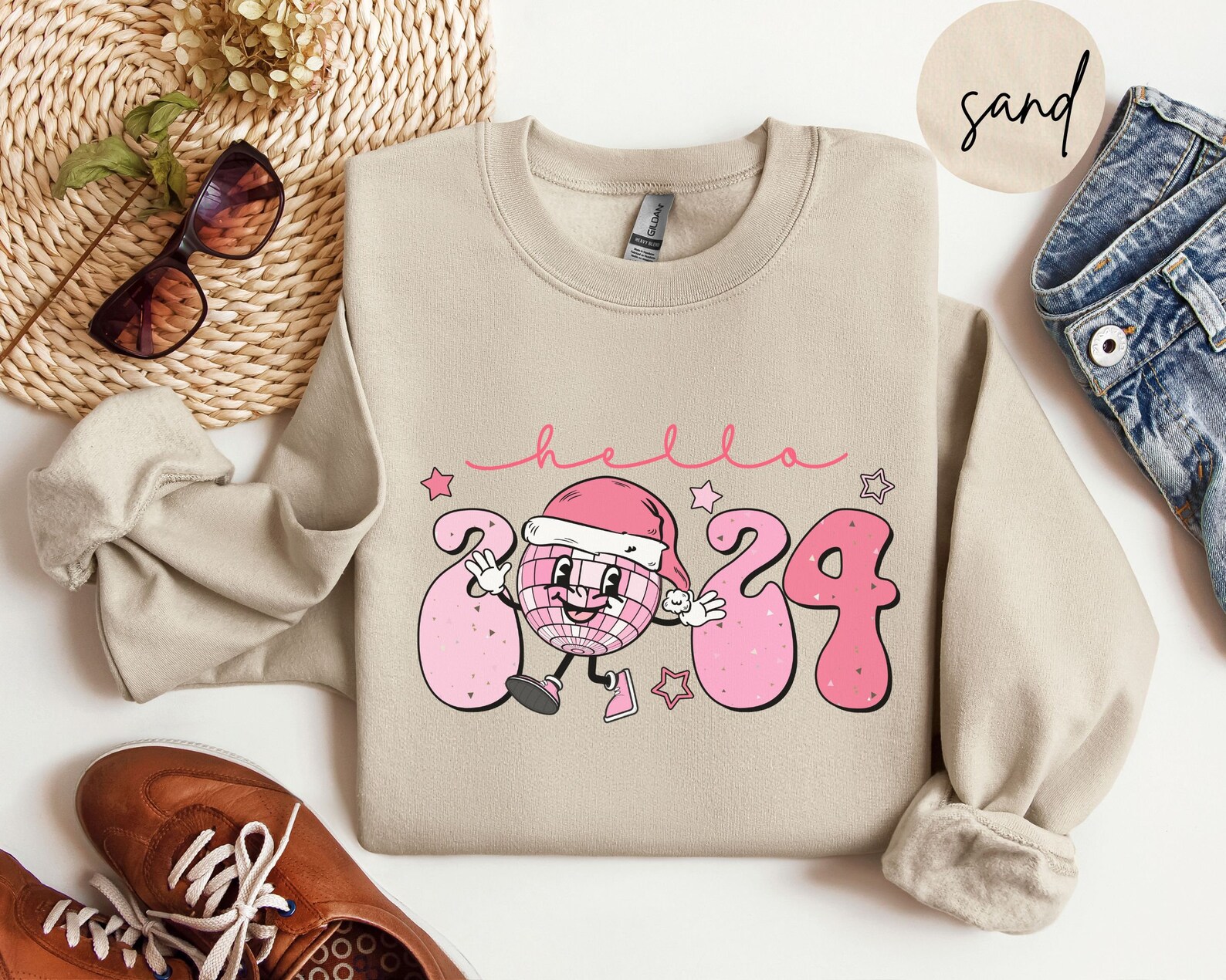 Retro 2024 New Years Shirt 2024 New Years Sweatshirt Happy - Etsy