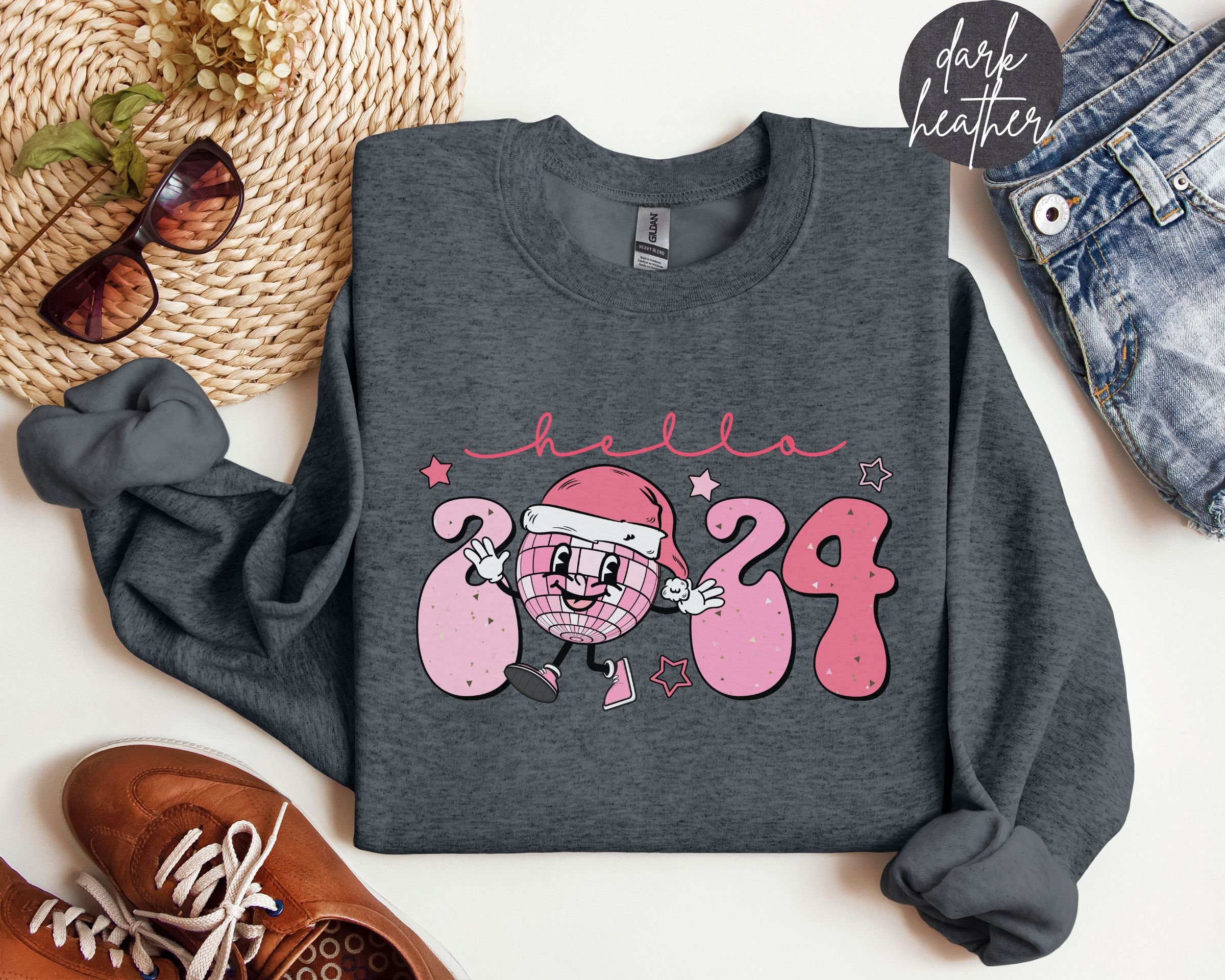 Retro 2024 New Years Shirt 2024 New Years Sweatshirt Happy - Etsy
