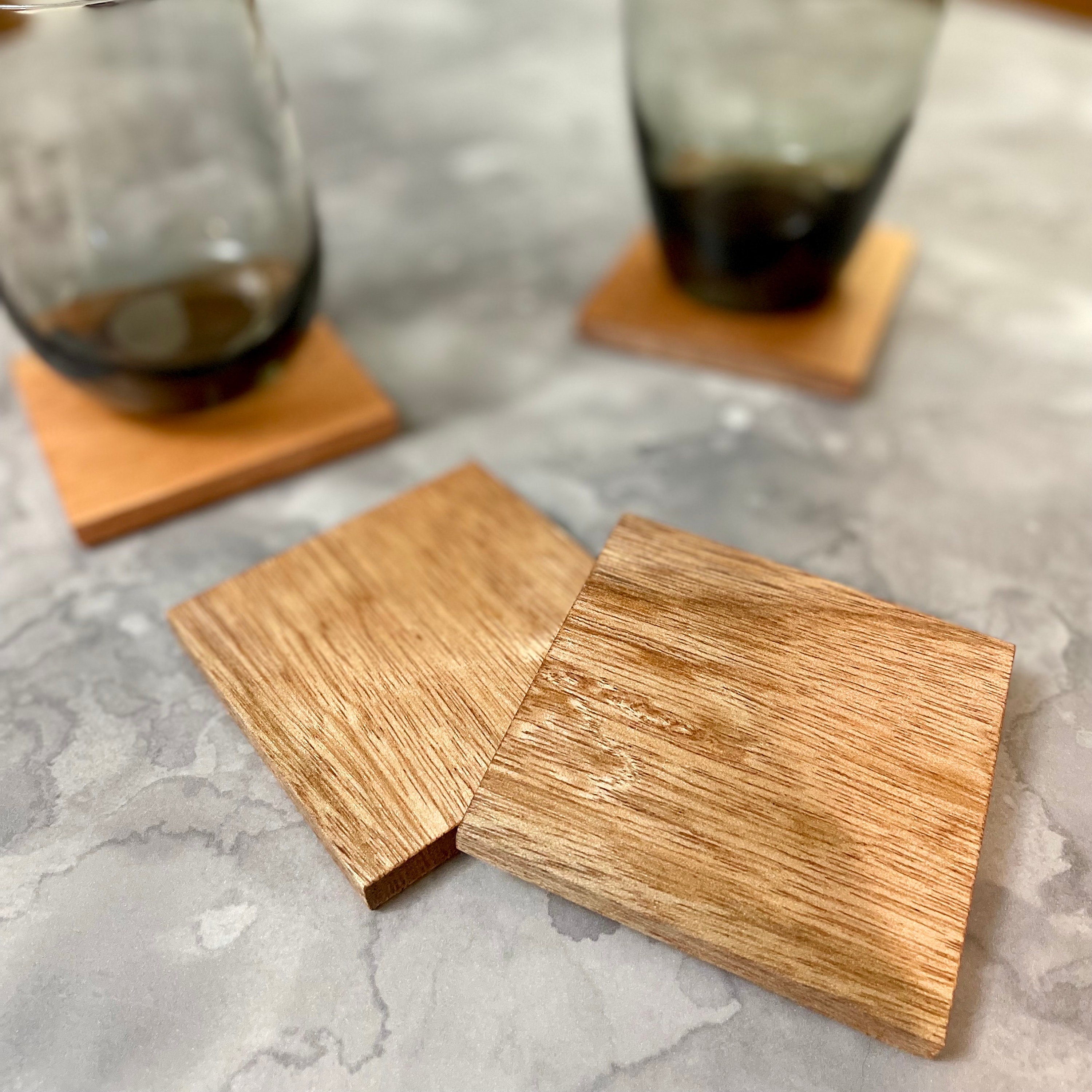 Solid Wood Coasters Mahogany - Etsy