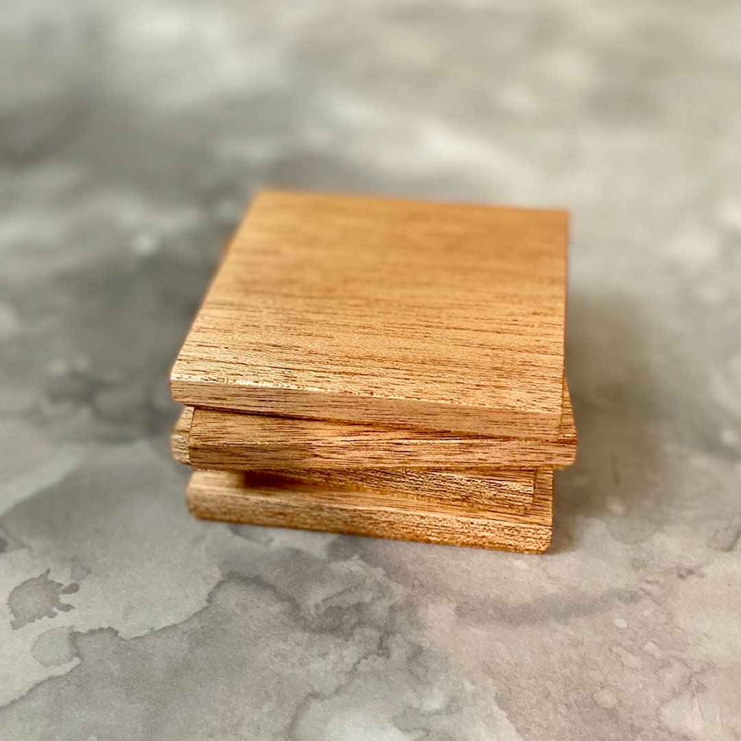 Solid Wood Coasters - Mahogany - Etsy