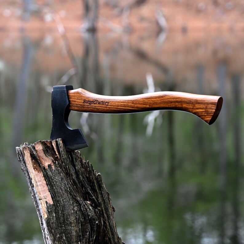 Hand Forged Axe Viking Hatchet Cleaver Hatchet Gift for HIM Camping Axe ...