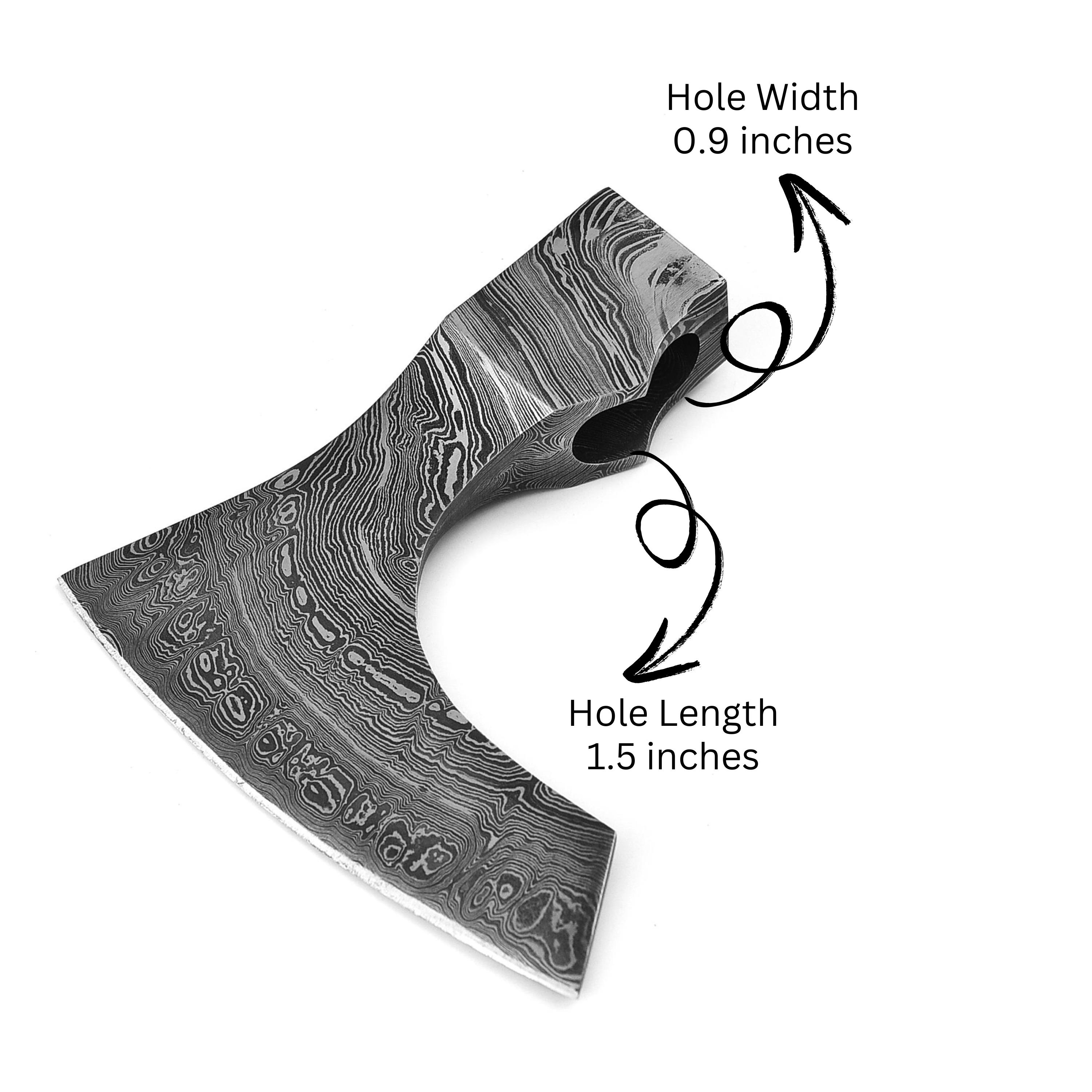 Damascus Steel Axe Head for Outdoor Camping Bearded Bushcraft Axe, Gift ...