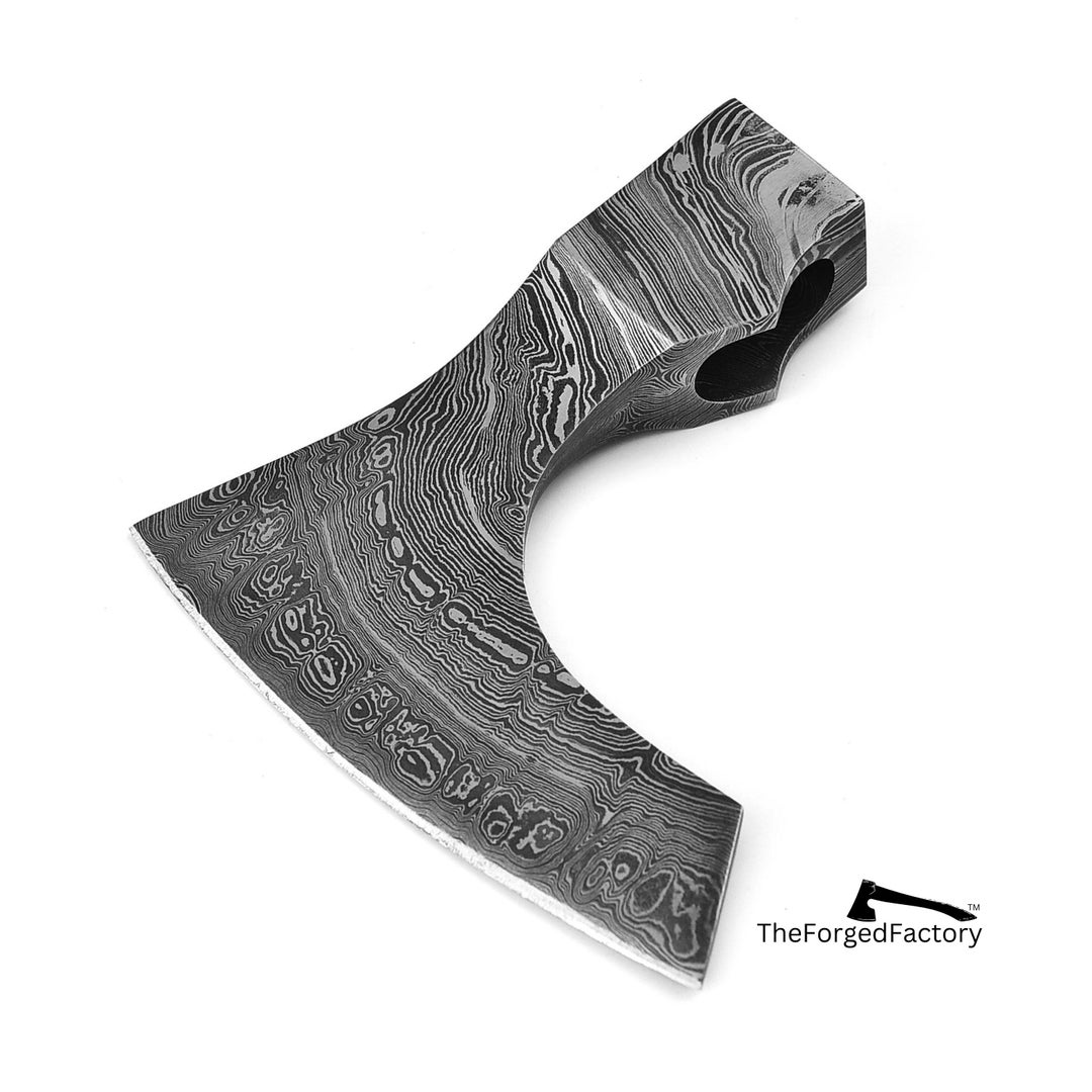 Damascus Steel Axe Head for Outdoor Camping Bearded Bushcraft Axe, Gift ...
