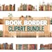 Watercolor Book Border Png-clipart Bundle of 30 - Vintage Book Clipart ...