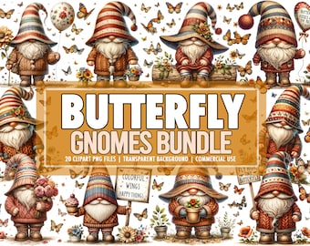 Watercolor Mothers Day Gnomes PNG Clipart Bundle of 30, Gnome Cute ...