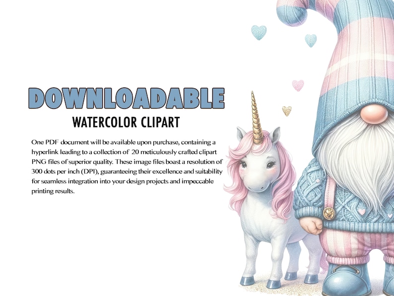 Watercolor Nursery Gnome PNG Clipart Bundle of 20, Cute Boy Girl ...