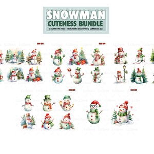 Watercolor Christmas Mega Png-clipart Bundle of 180 - Christmas Digital ...