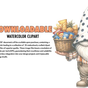 Watercolor Father's Day Gnomes PNG Clipart Bundle of 20, Gnome Cute ...