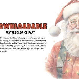 Watercolor Christmas Mega Png-clipart Bundle of 180 - Christmas Digital ...