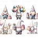 Watercolor Happy Birthday Gnomes PNG Clipart Bundle of 20, Cute ...
