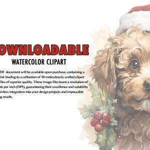 Watercolor Christmas Dog Breed Png-clipart Holiday Bundle of 50 ...