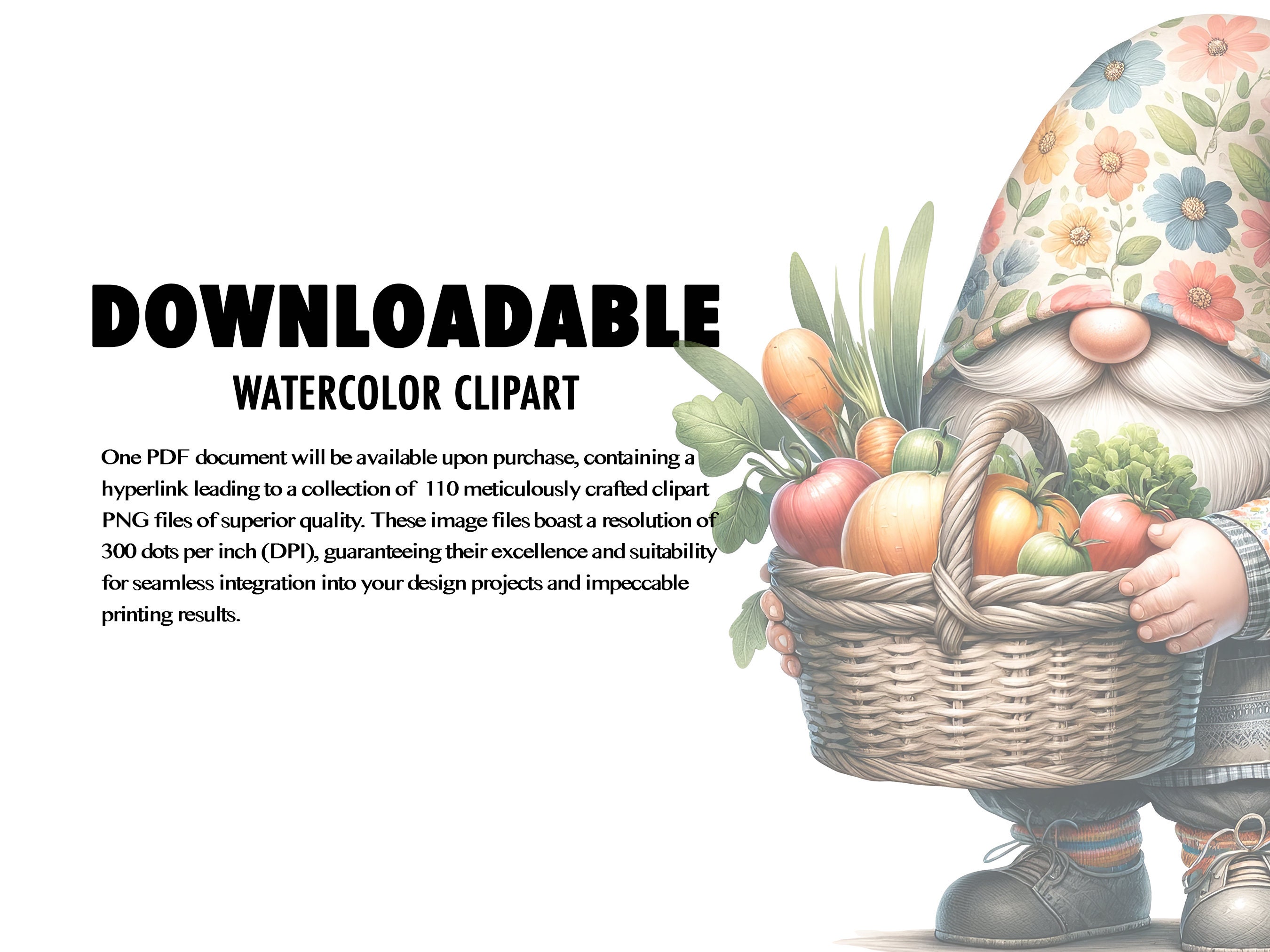 Watercolor Gnomes PNG Clipart Bundle of 110, Seasonal Gnome, Christmas ...