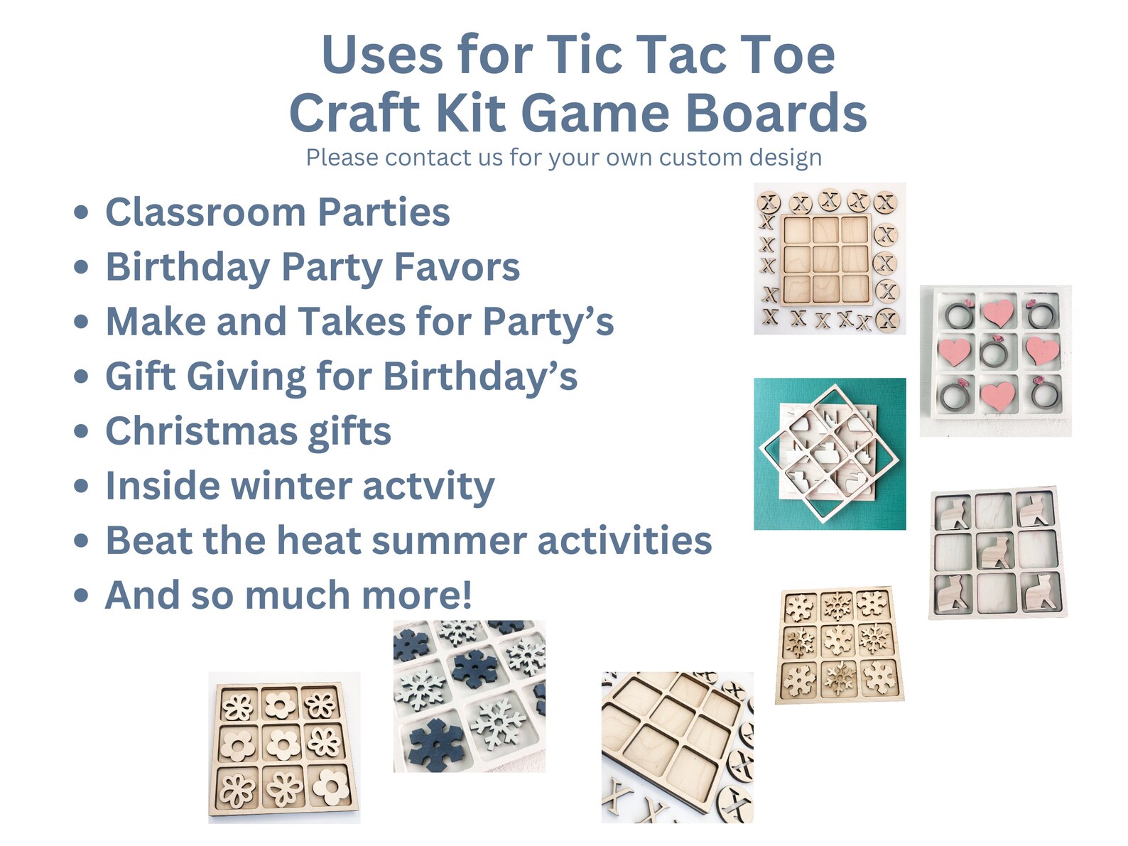 Tic Tac Toe Board Wooden Board Games, Classroom Valentines, Family Game ...