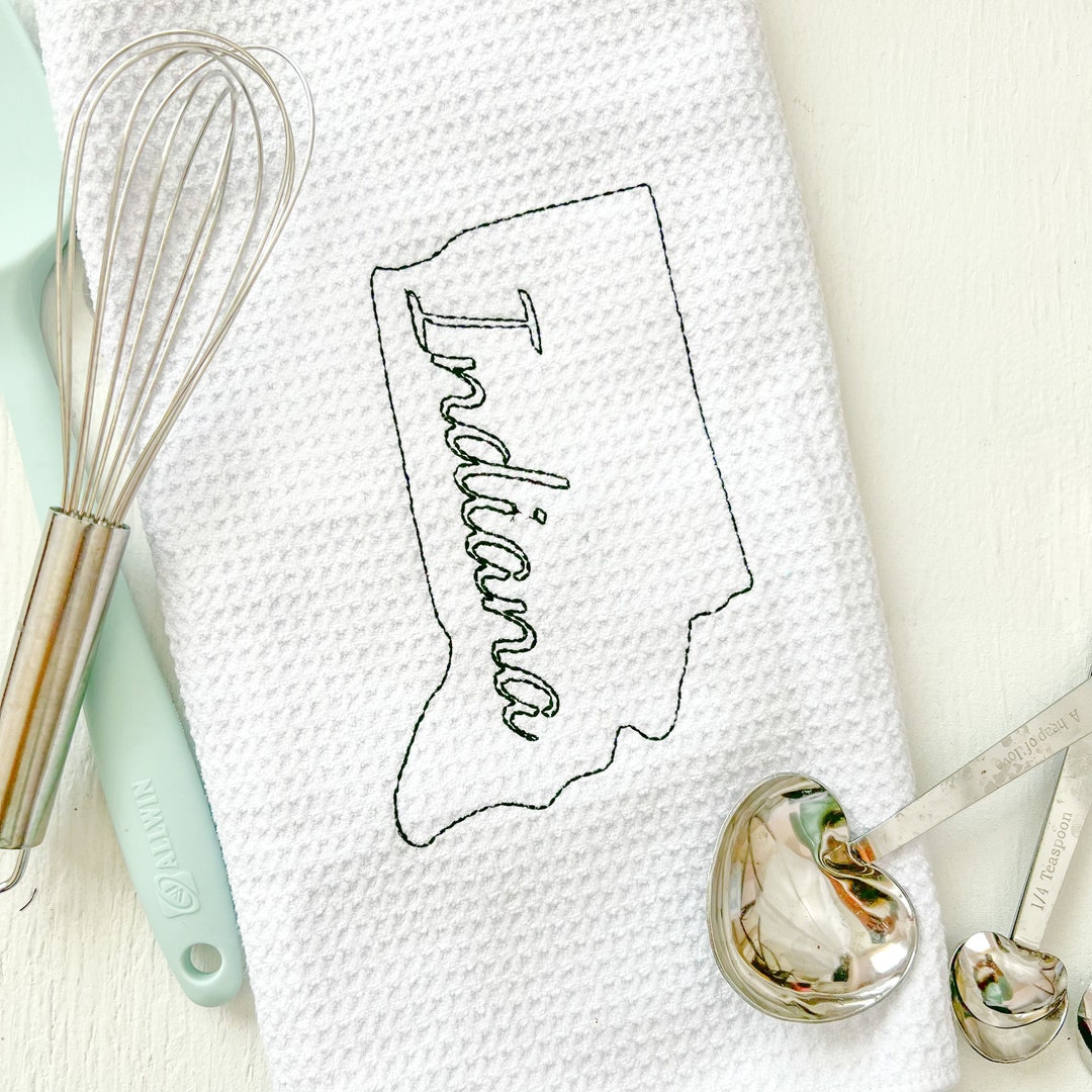 Indiana Map Decorative Hand Towel, State Hand Towel, State Love Indiana ...
