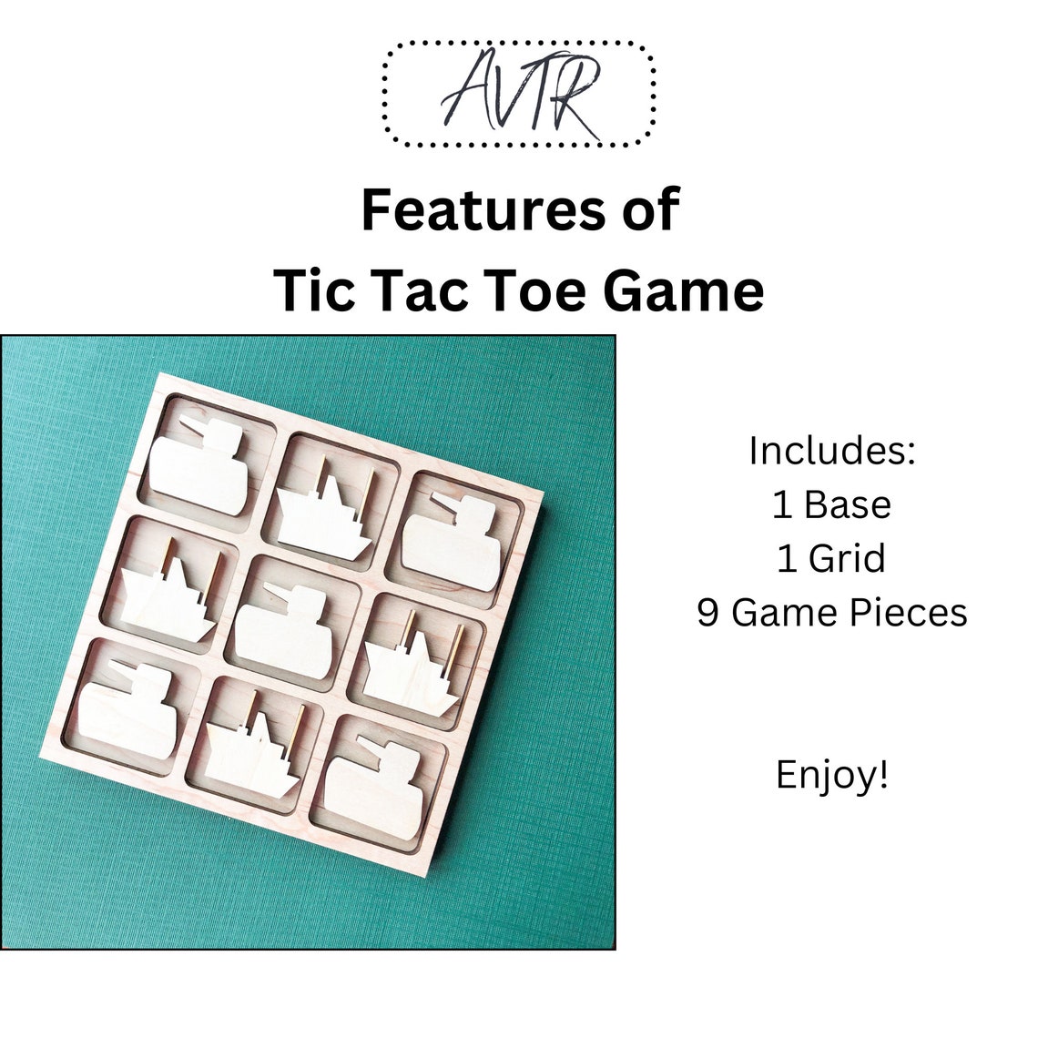 Tic Tac Toe Board Wooden Board Games, Classroom Valentines, Family Game ...