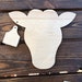 Cow Sign Unpainted Wood Farm Animals Make Your Own Sign, Do It Yourself ...