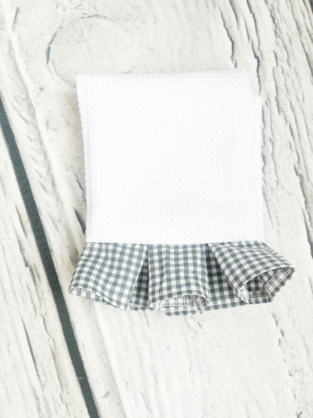 Ruffle Buffalo Plaid Kitchen Towels, Gingham Dish Towels, Farmhouse ...