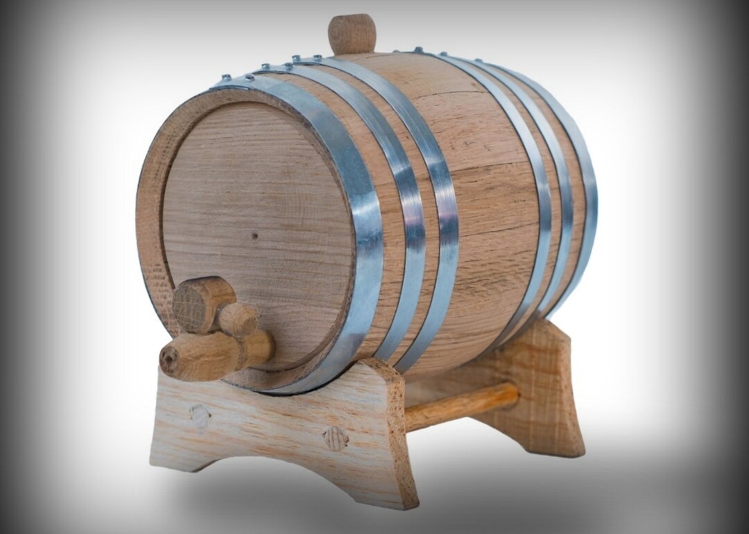 2 Liter American White Oak Aging Barrel Steel Hoops Medium - Etsy