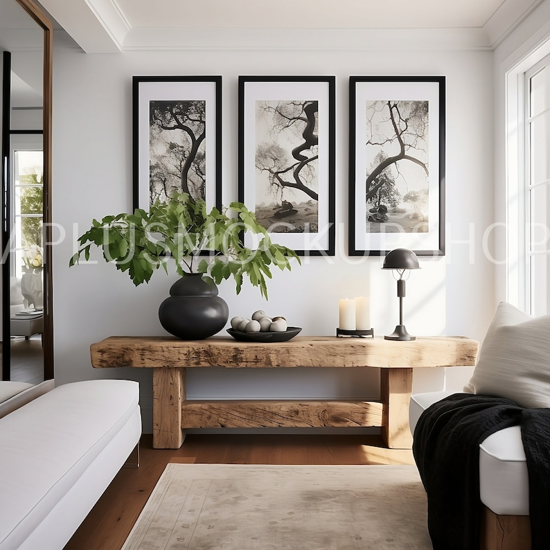 Farmhouse Wall Art Mockup: White Wood Frame (digital Download) - Etsy