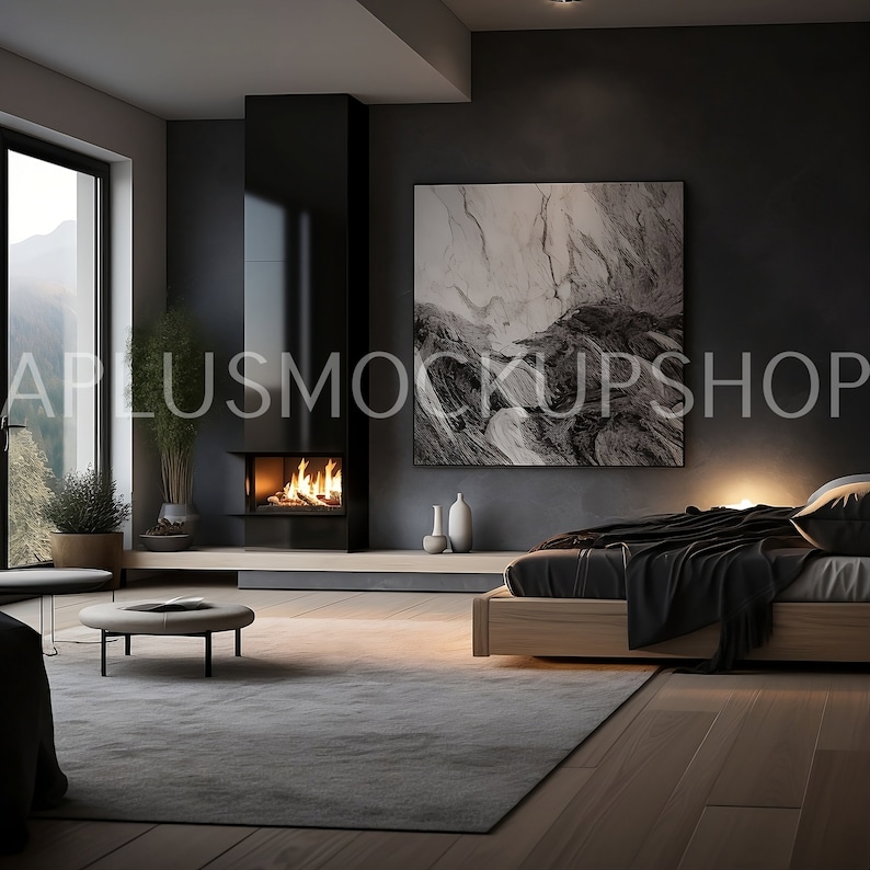 Mockup Fireplace Mockup Bundle Wall Art Mockup Poster Fireplace Mockup ...