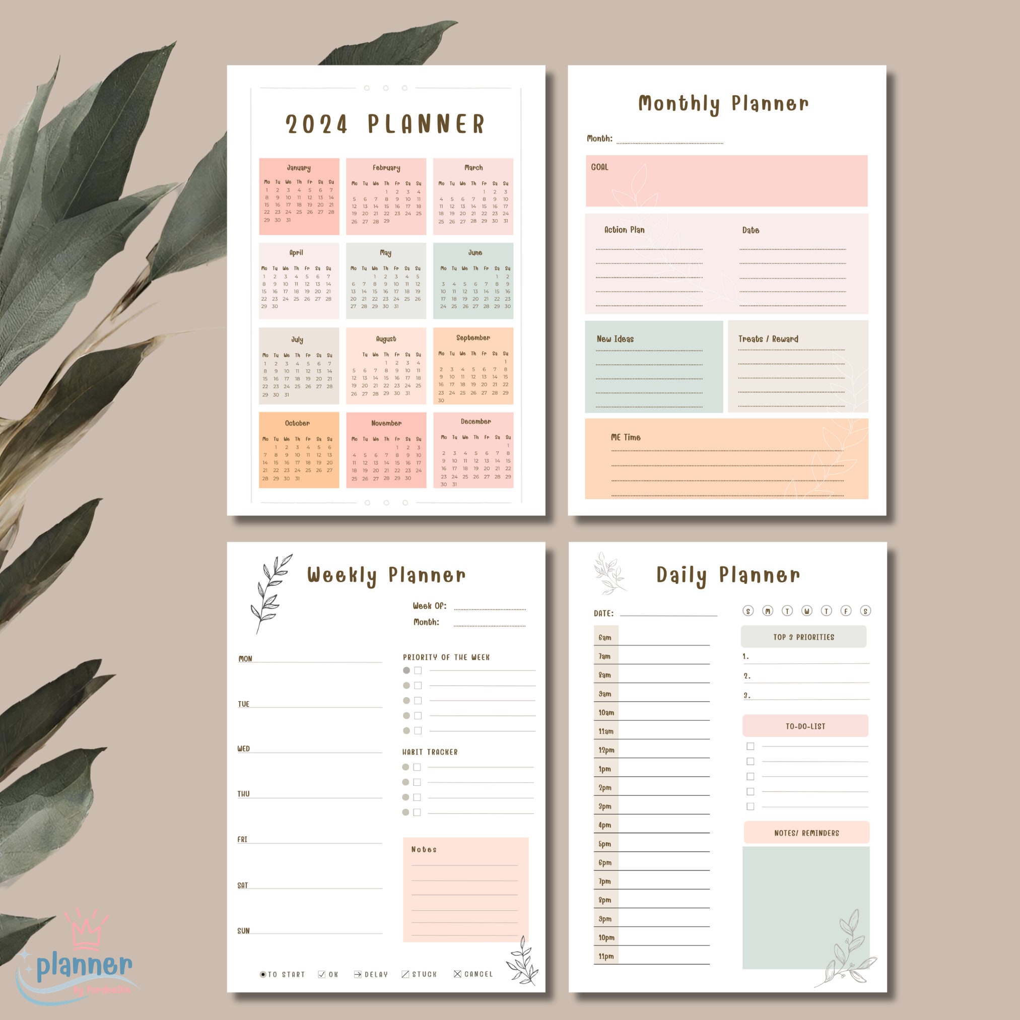2024 Planner Printable PACK! Get Organized With Our Printable BUNDLE ...