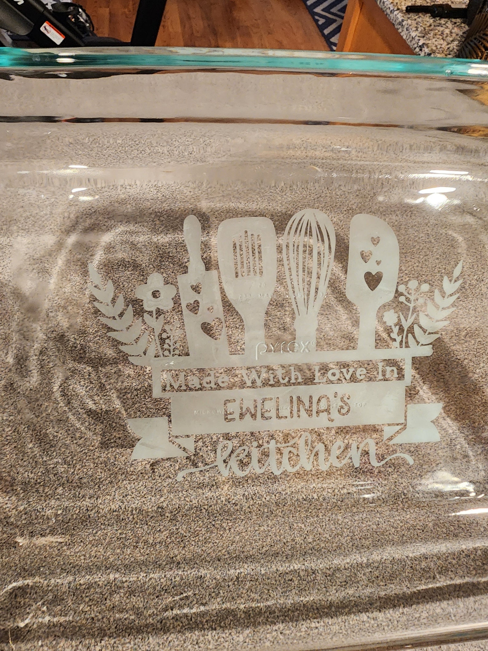 Personalized Etched Pyrex Glass Baking Dish - Etsy