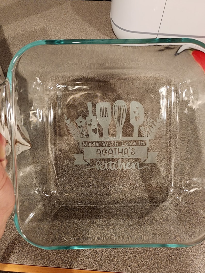 Personalized Etched Pyrex Glass Baking Dish - Etsy