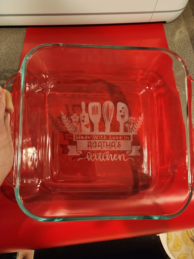 Personalized Etched Pyrex Glass Baking Dish - Etsy