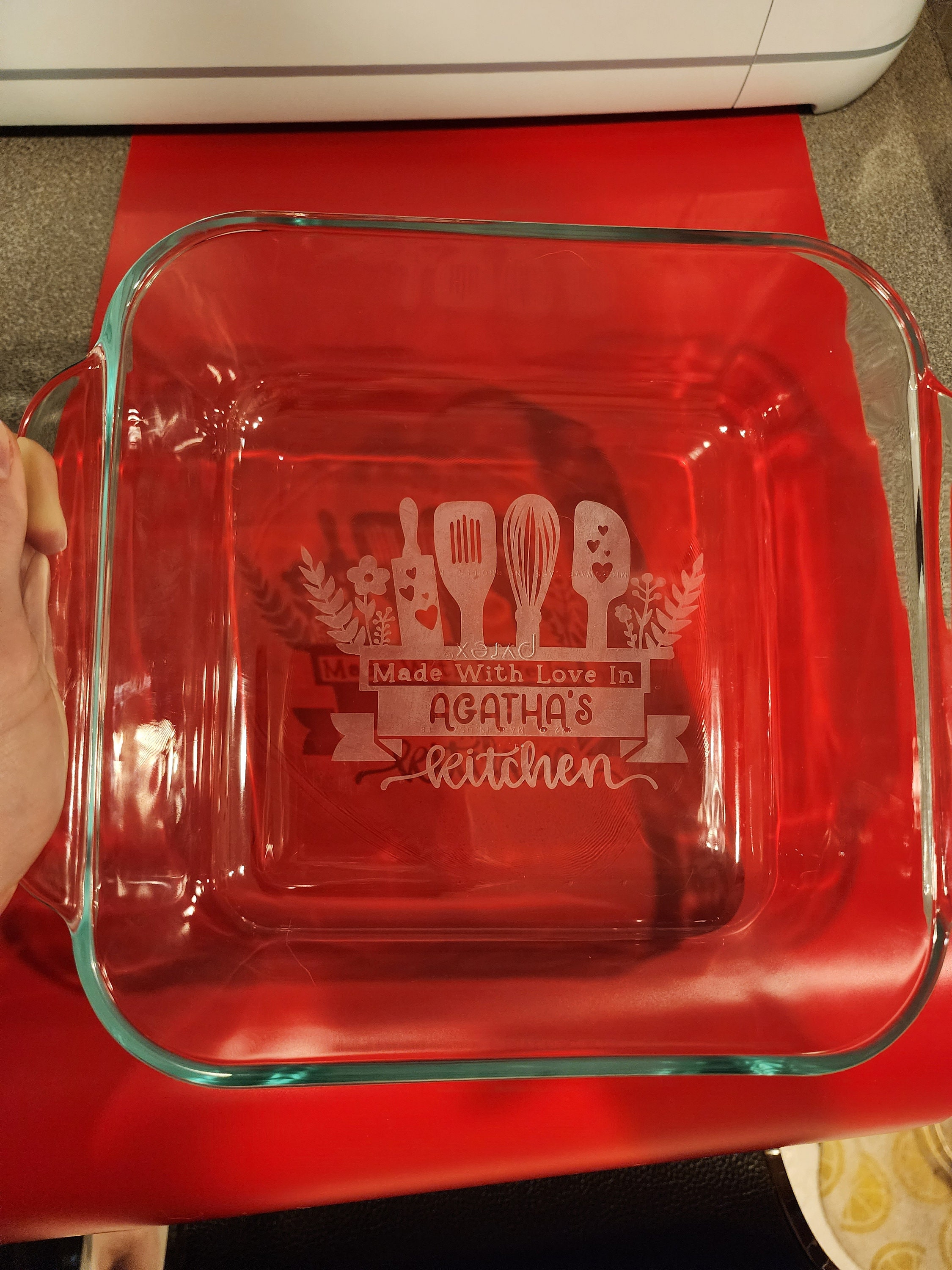 Personalized Etched Pyrex Glass Baking Dish - Etsy
