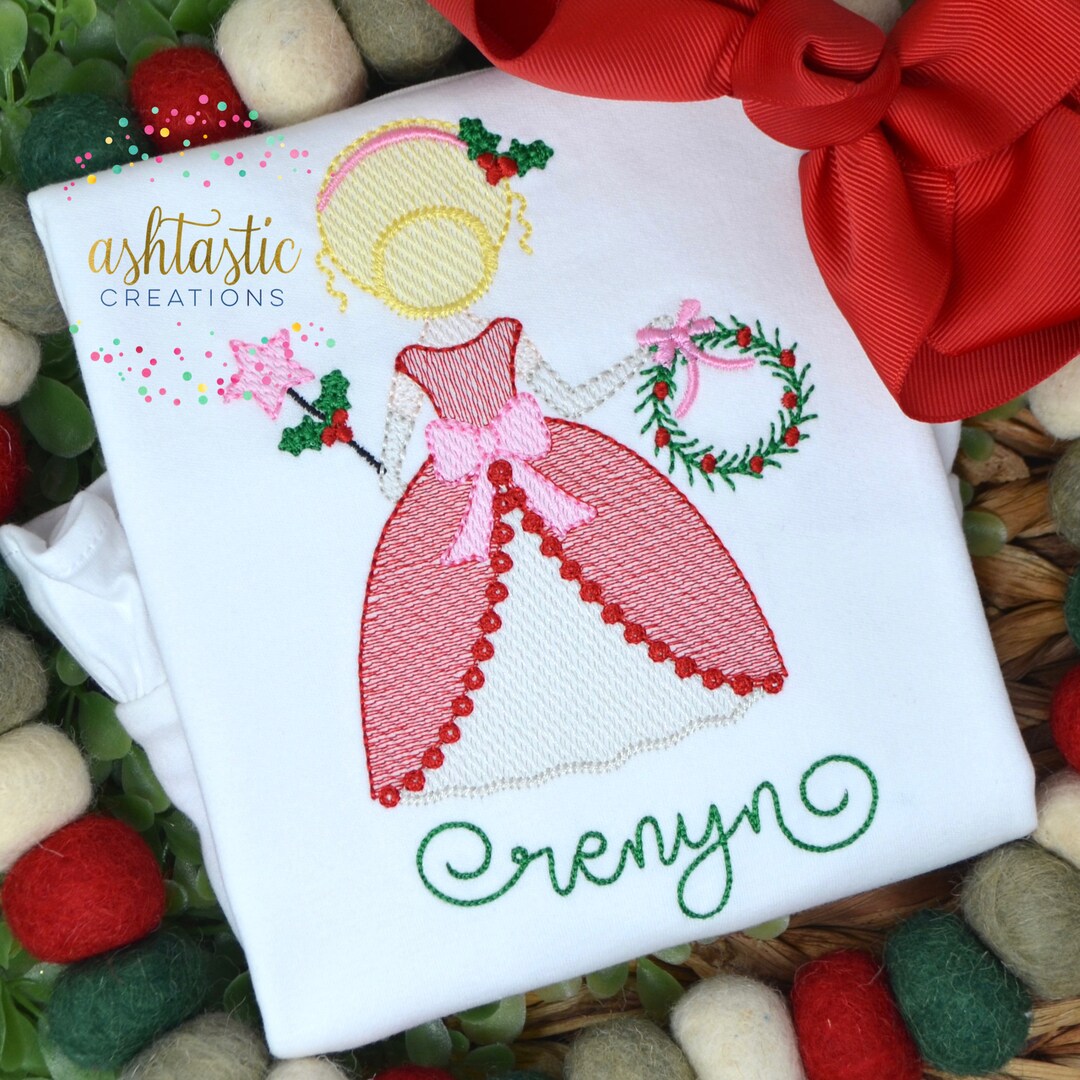Girls Christmas Princess Shirt / Personalized Christmas Ruffle Shirt ...
