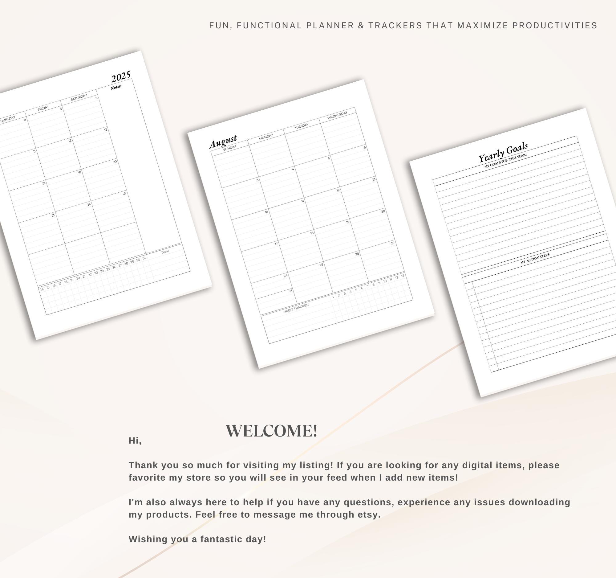 New Year Agenda Journal | Printable 2025 Planner | Goal Setting ...