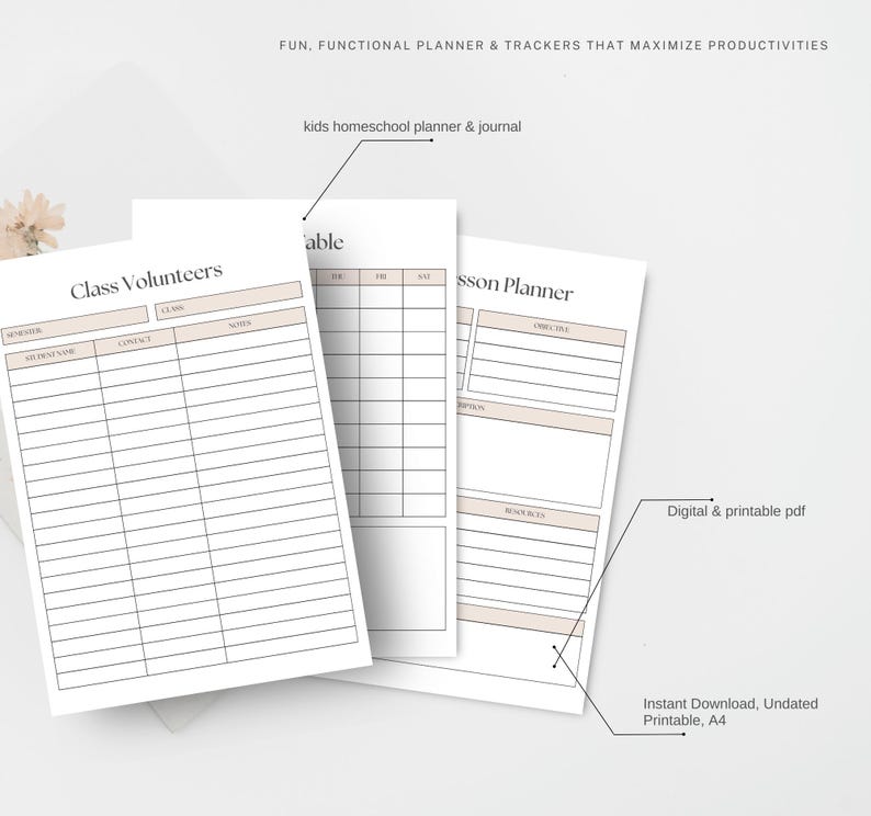 Kids Homeschool Journal, Child Learning Notebook, Student Education ...