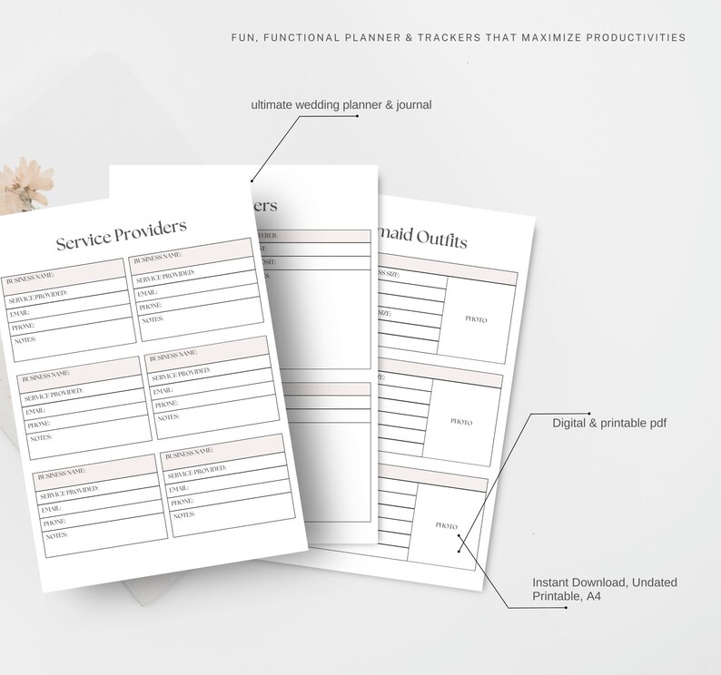 Wedding Planner Printable | Printable Wedding Planner Pages | Wedding ...