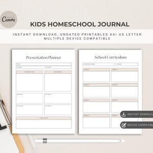 Kids Homeschool Journal, Child Learning Notebook, Student Education ...